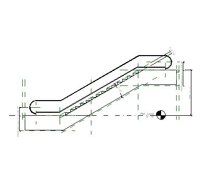 Building Revit Family Escalator Escalators