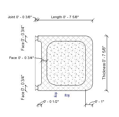 Building Revit Family bullnose CMU Detail