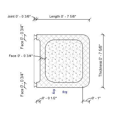 Building Revit Family bullnose CMU Detail