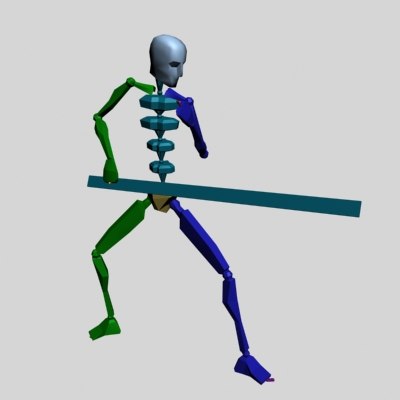 Motion Character Studio Biped sword thrust fight