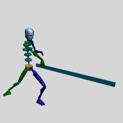 Motion Character Studio Biped sword thrust fight