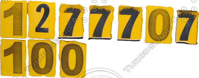 Texture JPEG yellow call numbers