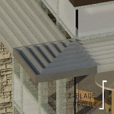 Building Revit Family Louver Sun Shade