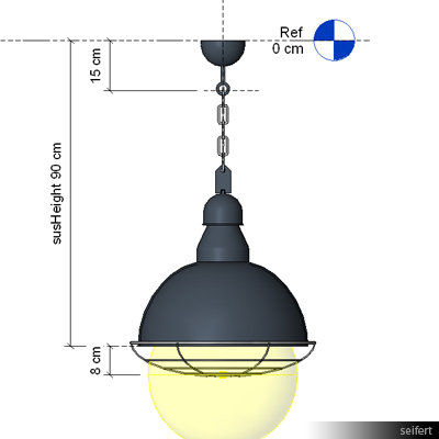Building Revit Family Lamp Suspended Lighting