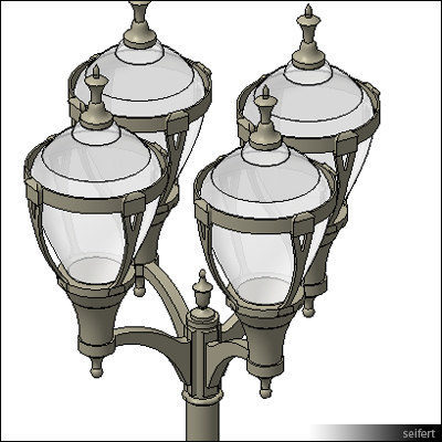 Building Revit Family Historic Street Lamp