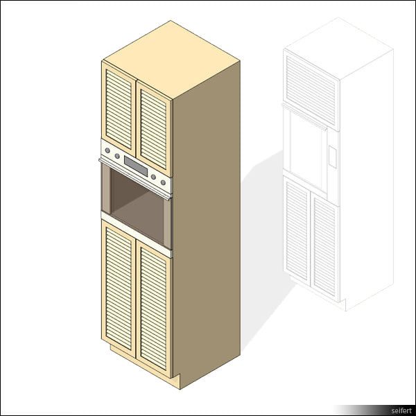 Building Revit Family oven cabinet kitchen