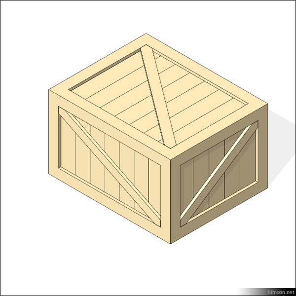 Building Revit Family box container freight