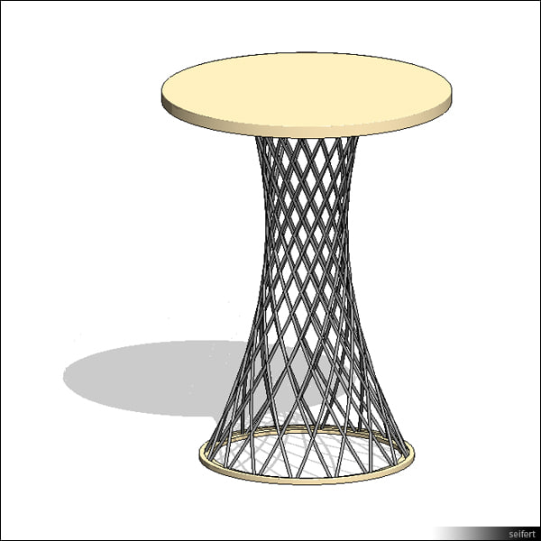 Building Revit Family Table Furniture Bistro