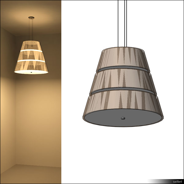 Building Revit Family lamp ceiling suspended