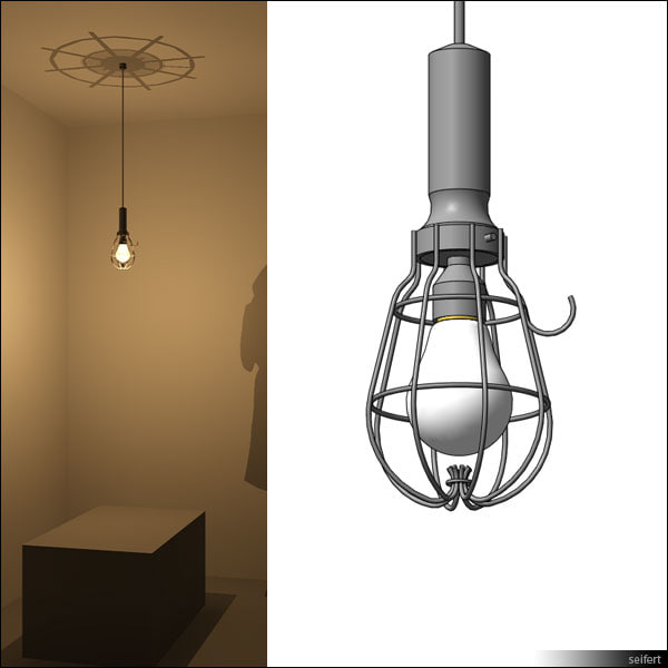 Building Revit Family lamp ceiling suspended