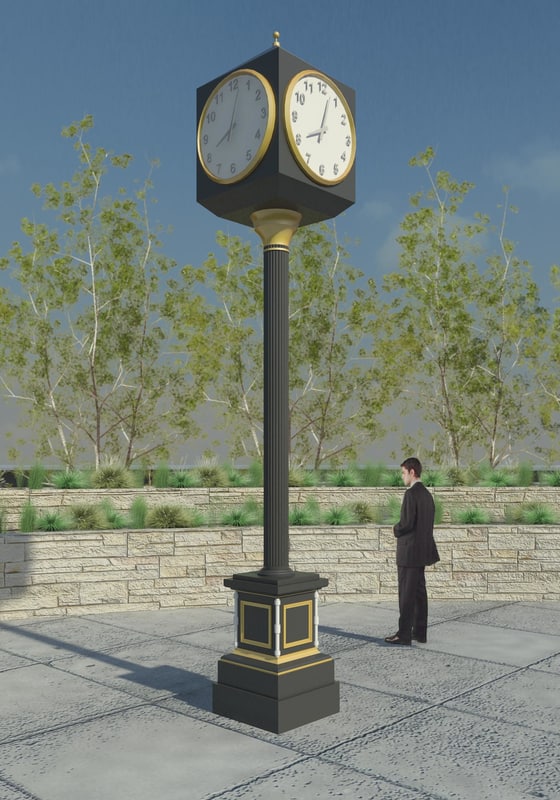 Building Revit Family clock street streetclock