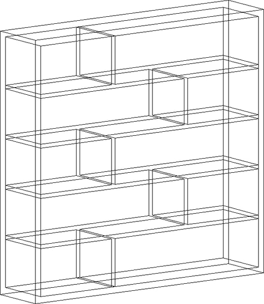 Building Revit Family bookcase Furniture parametric