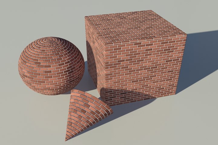 Materials 3ds Max Texture brick red mental
