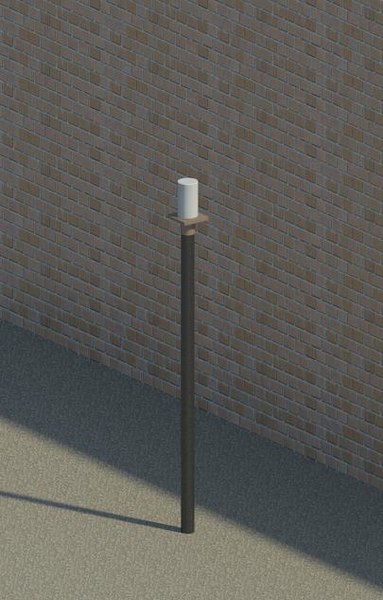 Building Revit Family Lighting Light Pole