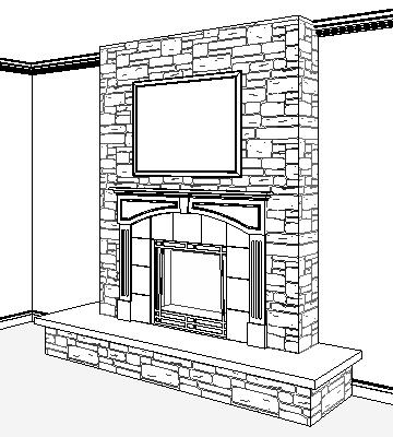 Building Revit Family Fireplace Surround