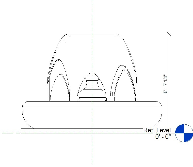 Building Revit Family Fountain Urn Exterior