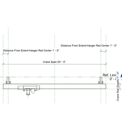 Building Revit Family Overhead Crane Hoist
