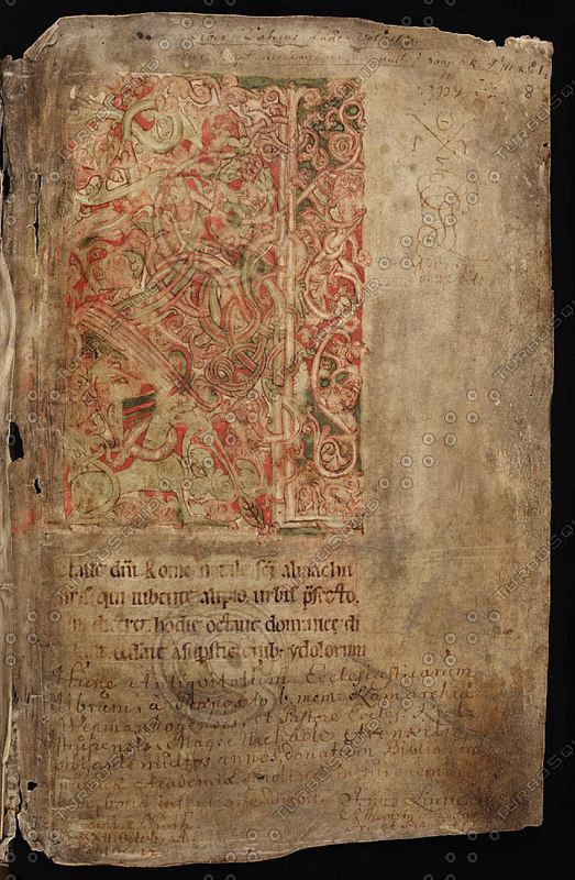 Texture JPEG medieval page illuminated