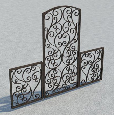 Building Revit Family gate garden tuscany