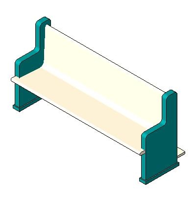 Building Revit Family pew Casework millwork