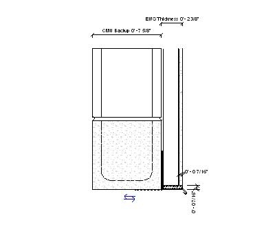 Building Revit Family head EIFS CMU