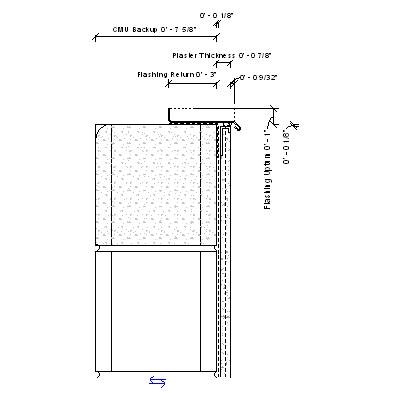 Building Revit Family sill CMU plaster