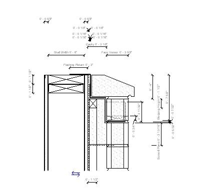 Building Revit Family sill cavity GWB
