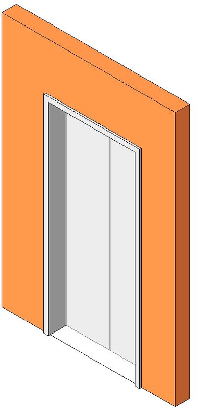 Building Revit Family Door Elevator Entrance