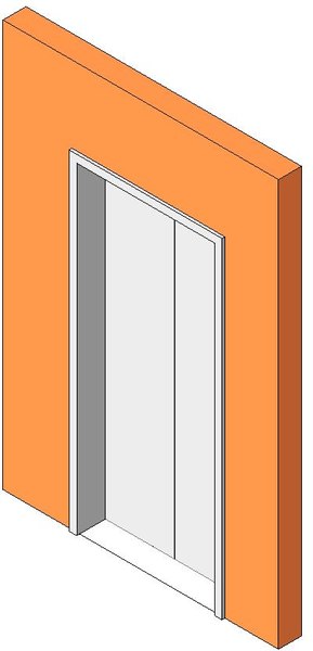 Building Revit Family Door Elevator Entrance