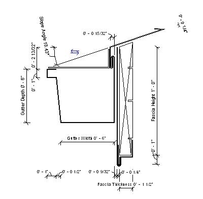 Building Revit Family fascia gutter Detail