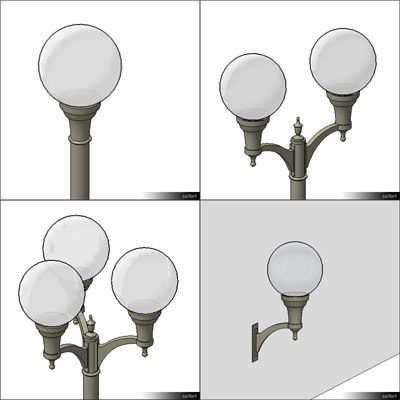 Building Revit Family Historic Street Lamp