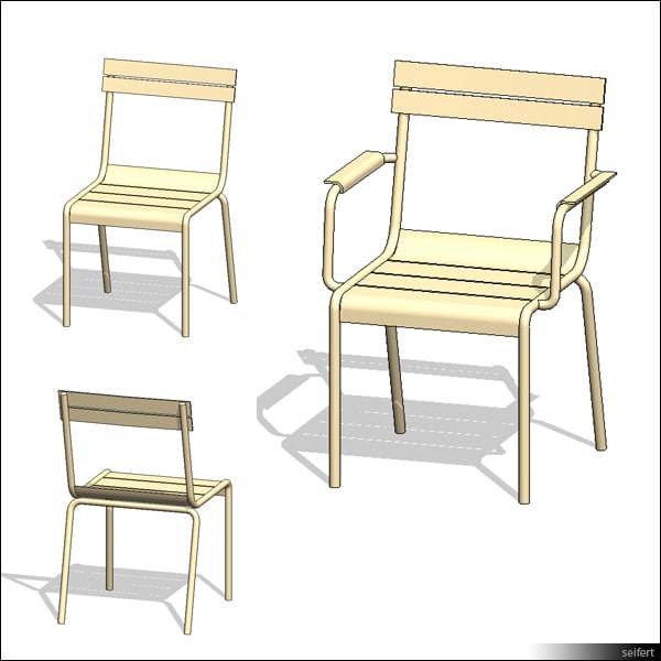 Building Revit Family seating chair armchair