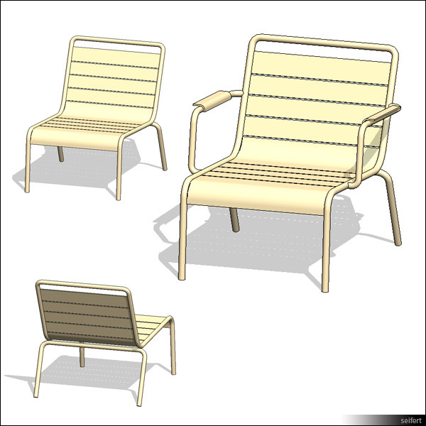 Building Revit Family seating chair deck