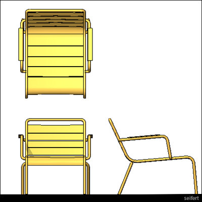 Building Revit Family seating chair deck
