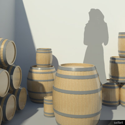 Building Revit Family Barrel Wood Wine