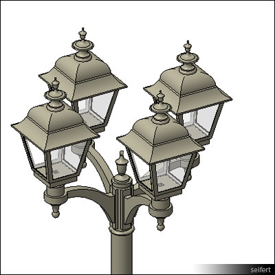 Building Revit Family Historic Street Lamp