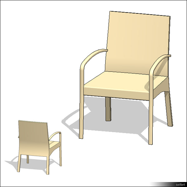 Building Revit Family Armchair Chair Seating