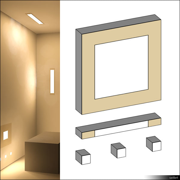 Building Revit Family recessed lamp lighting