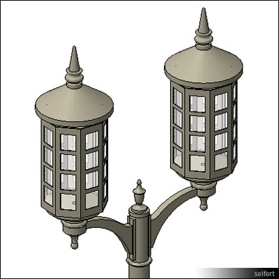Building Revit Family Historic Street Lamp