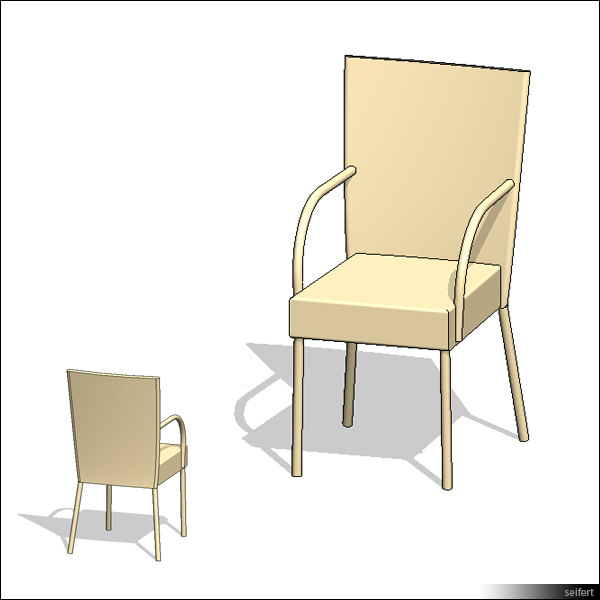 Building Revit Family Armchair Seating Seat