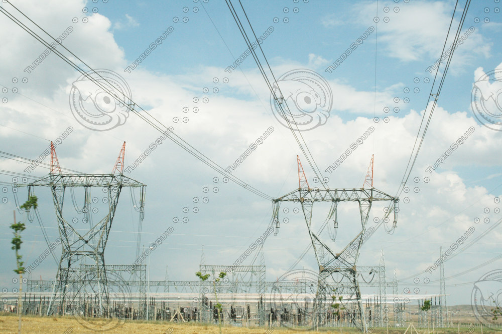 Stock JPEG powerline power line