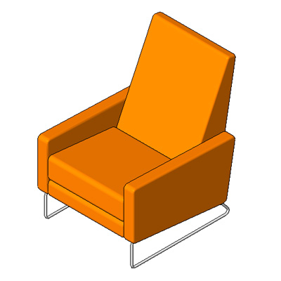 Building Revit Family Flight Recliner