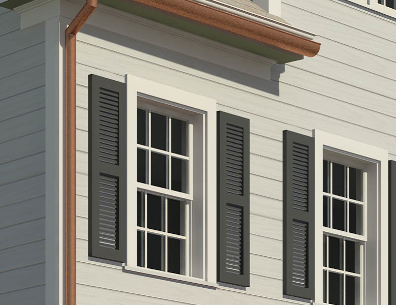 Building Revit Family shutter louver window