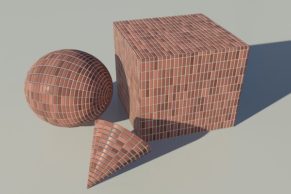 Materials 3ds Max Texture brick red mental
