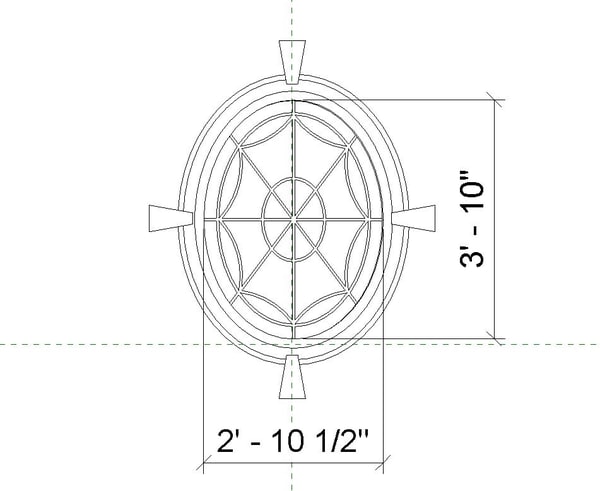 Building Revit Family window oval round