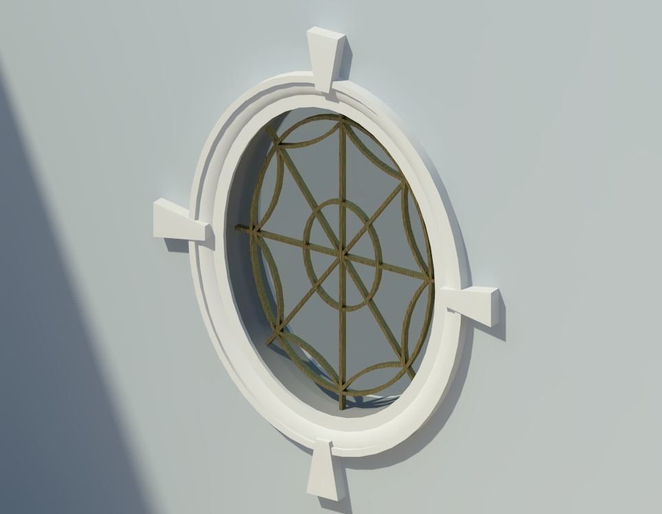 Building Revit Family window oval round