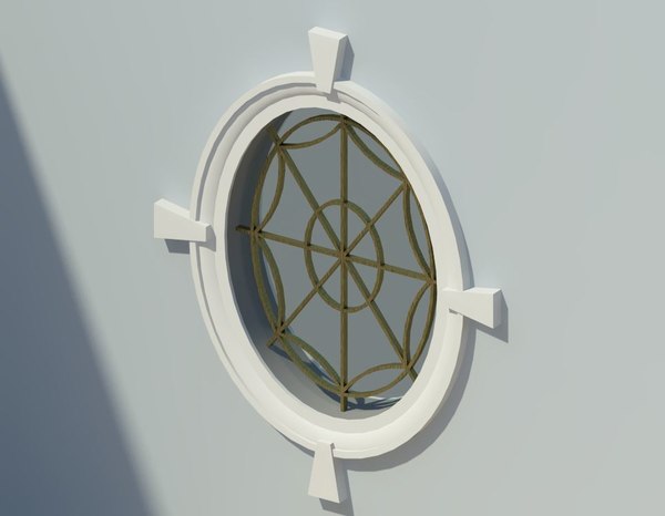 Building Revit Family window oval round