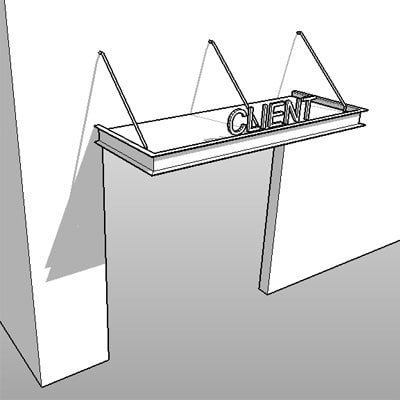 Building Revit Family canopy steel channel