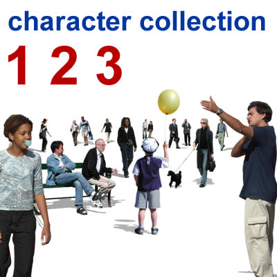 Texture Photoshop character collection person