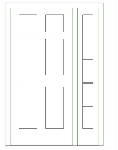 Building Revit Family sidelight raised panel doors